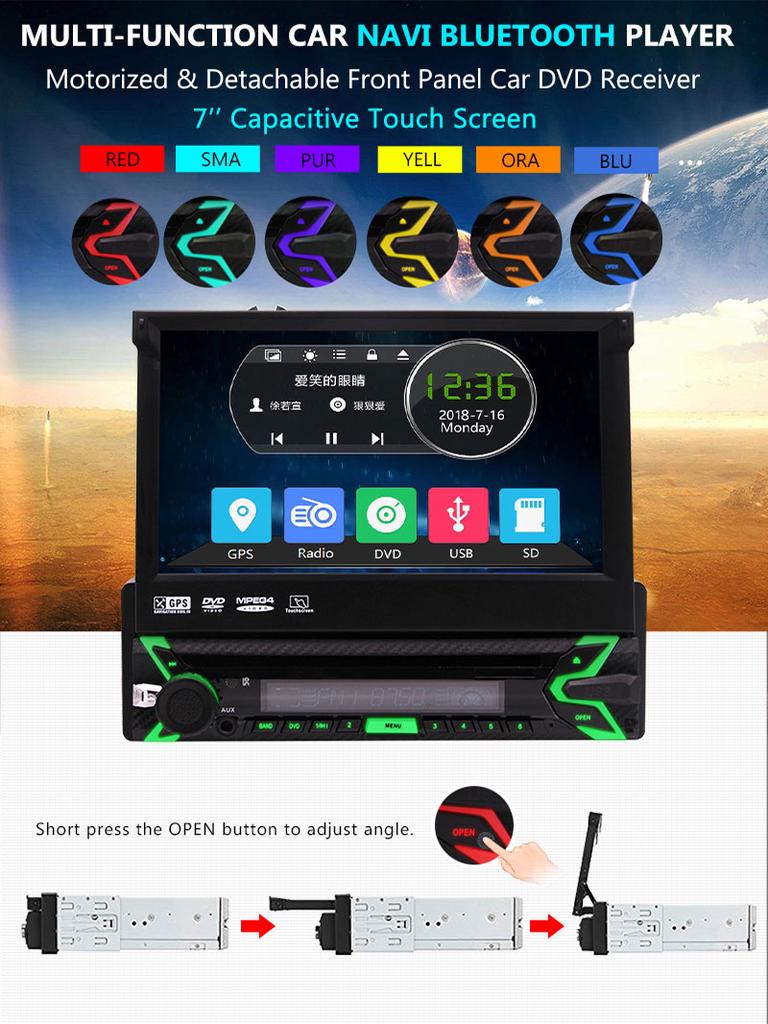 Buy Eincar 7inch Wince Car Radio Stereo Sing 1 Din Autoradio Receiver ...