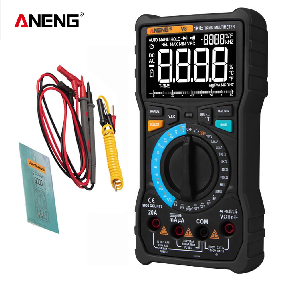 Cheap ANENG V8 Digital Multimeter Profesional True RMS 8000 Counts ...