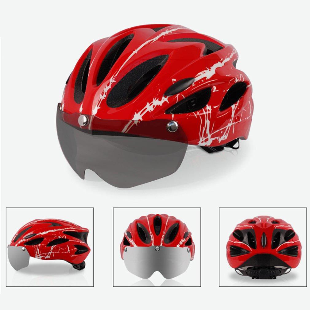 Buy May Travel Cycling Helmet With Goggles Ultralight MTB Bike Helmet ...