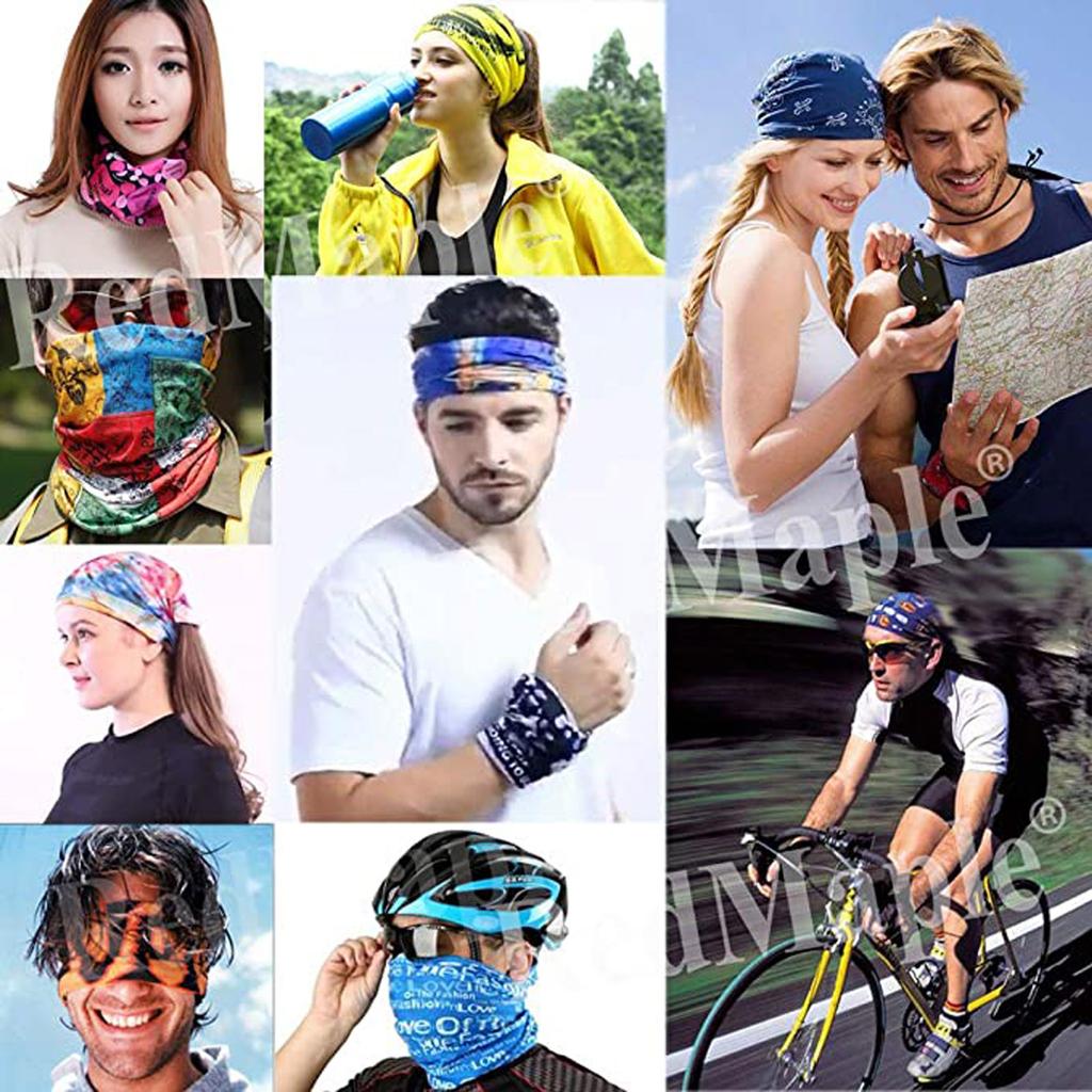 Buy Unisex Rave Bandana Neck Gaiter Headwear For Women Men Solid Color ...