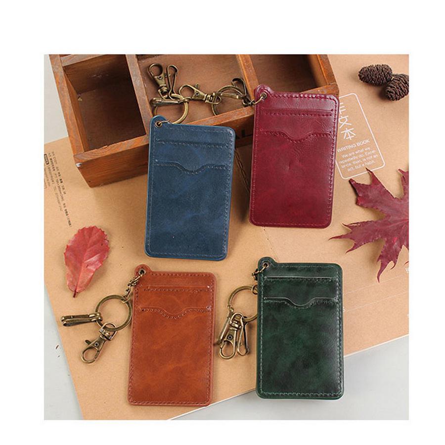 Buy Retro Unisex Key Chain Card Holder Wallet Case Key Card Organizer ...