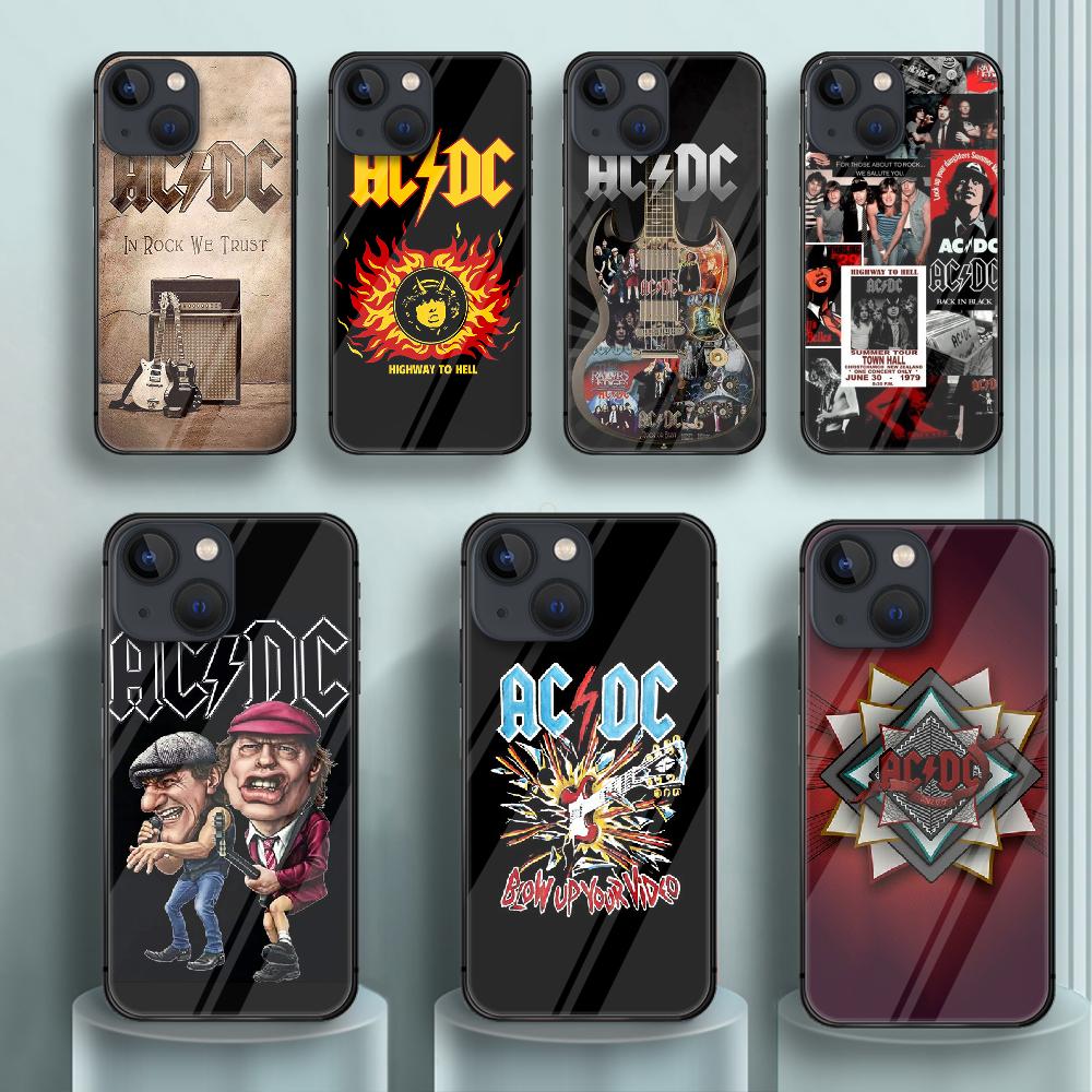 Cheap Music Band-S-ACDC Tempered Glass Phone Case Cover For IPhone 6 7 ...