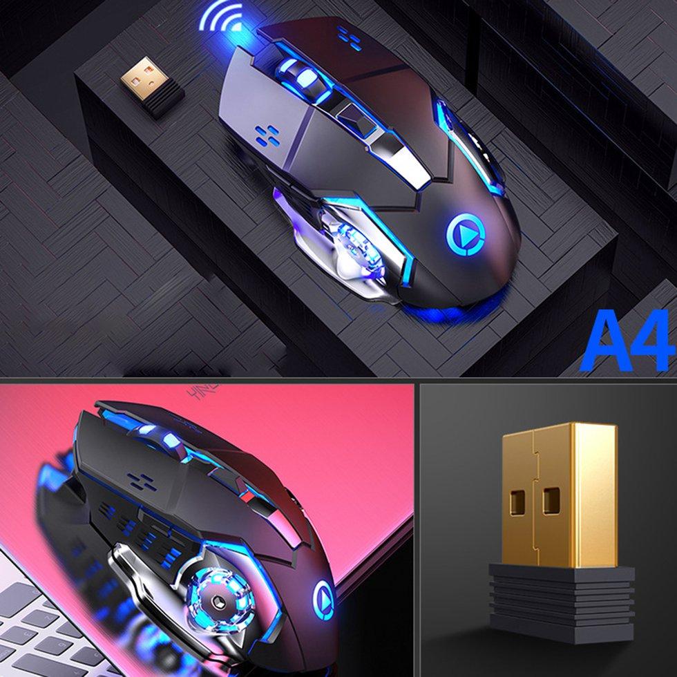 Buy Beauty Nine A4 Wireless Gaming Mouse Rechargeable Silent LED ...