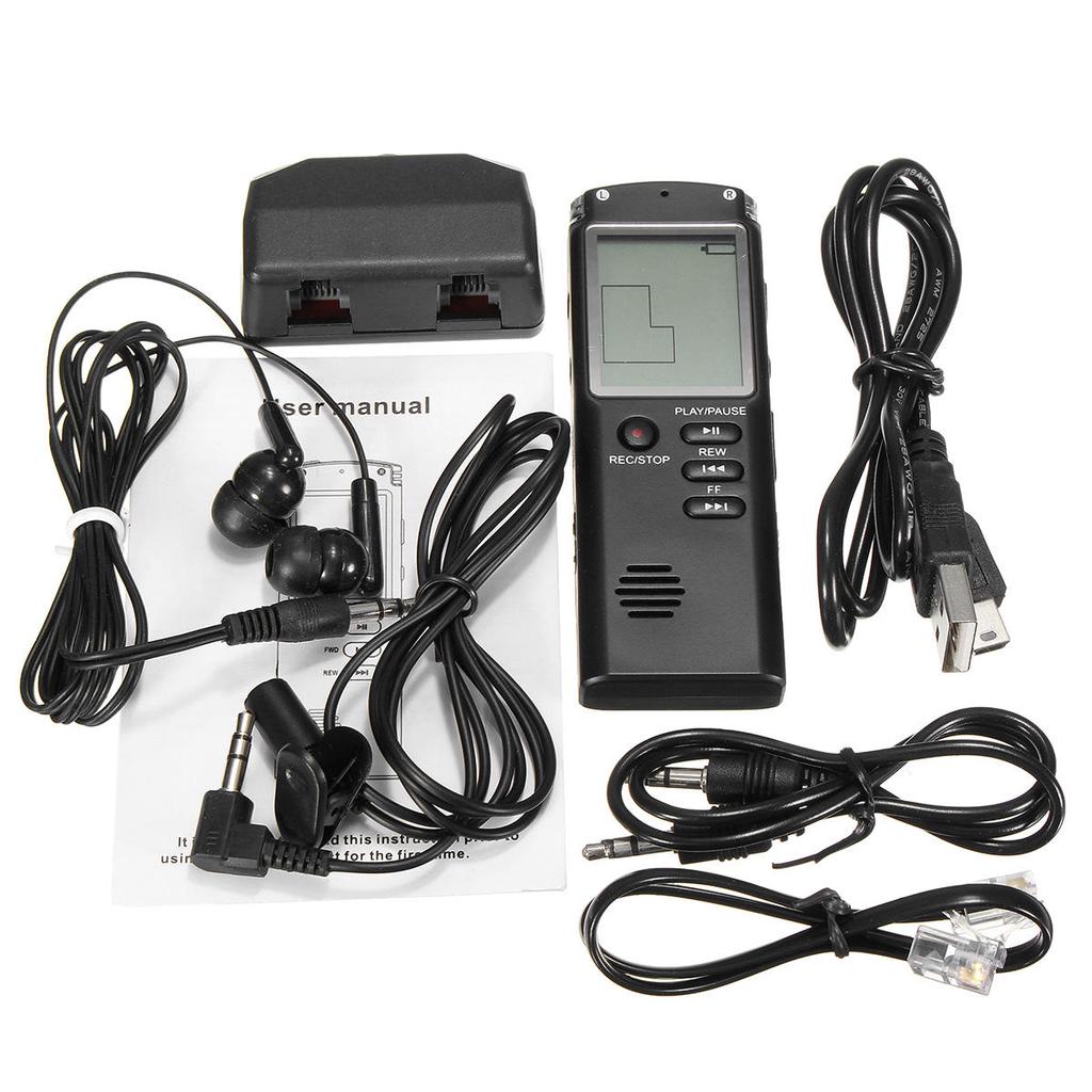 Buy 8GB Voice Recorder Rechargeable LCD Digital Audio Sound Recorder ...