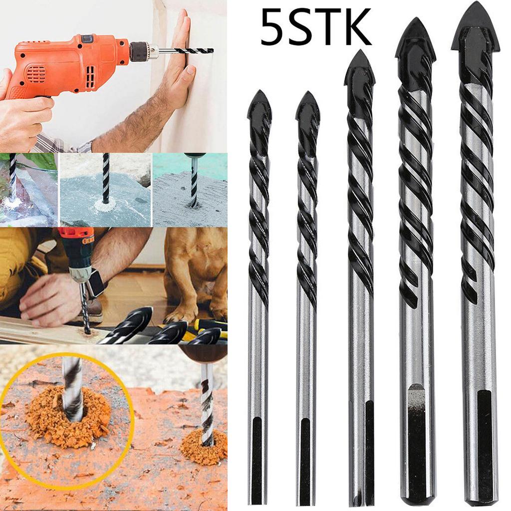 Buy PDTO 5Pcs Tile Drill Glass Drill Ceramic Drill Set 6-12mm For ...