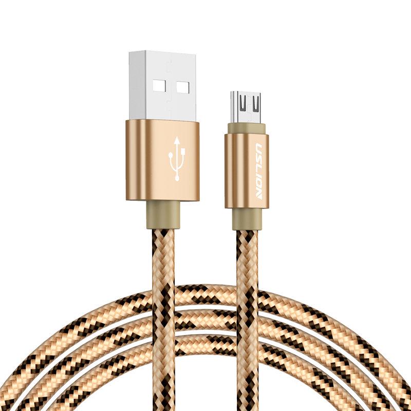 Buy 1M Nylon USB Cable Fast Charge Wire Mobile Phone Data Lines For ...
