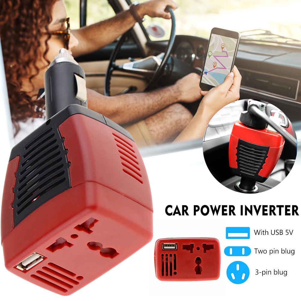 Buy Car Power Inverter USB 2.1A 150w DC 12V AC 220V 50 2HZ Converter ...
