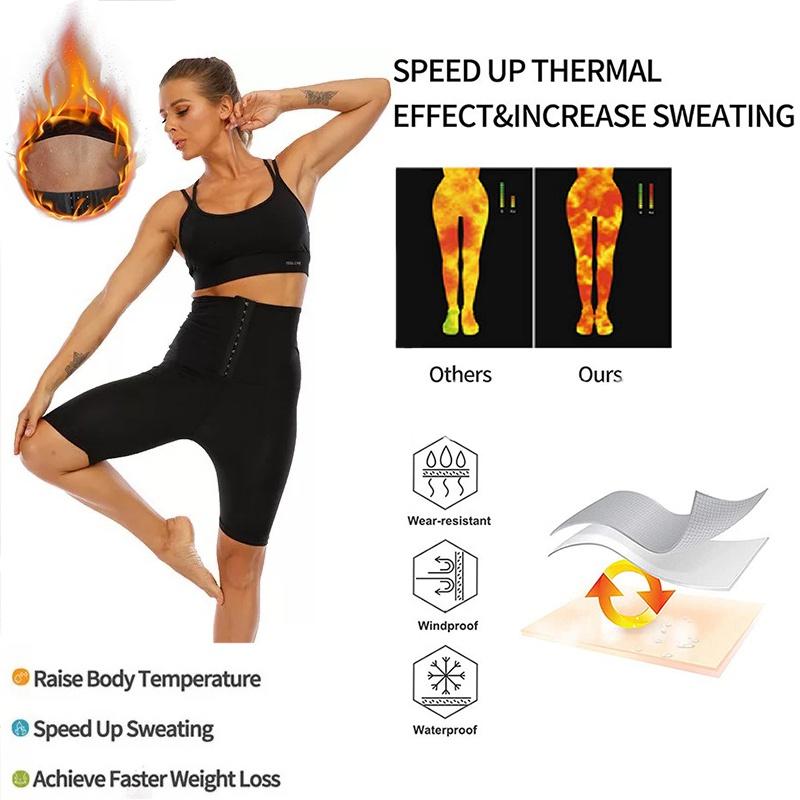 Buy Summer Plus Size Women's Sweat Sauna Pants Body Sculpting Slimming ...