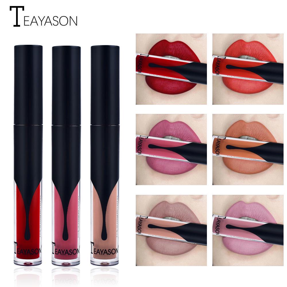 Buy TEAYASON Liquid Velvet Matte Waterproof Makeup Tattoo Nude Lipstick ...