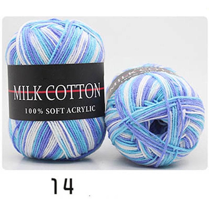 Buy Hand Knitted Yarn 18 Colors Cotton Wool Yarn 3 Segments DIY Craft ...