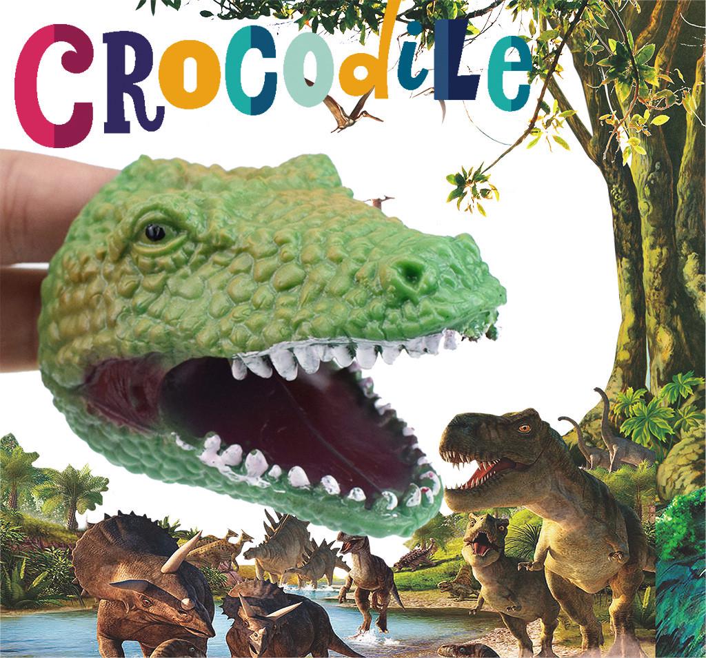 Buy Crocodile Hand Puppets Role Play Realistic Head Finger Glove Toys ...
