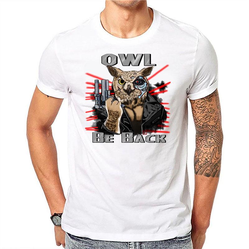 Buy High Quality Men Tshirt Brand Clothing Fashion Tees Owl Be Back ...