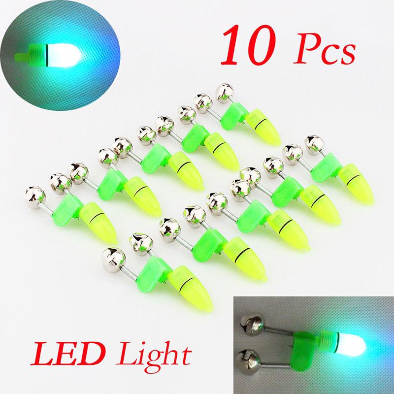 Buy 10 X Fishing LED Light Rod Tip Fishing Bite Double Alert Clip at ...