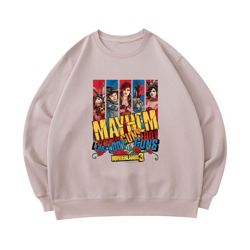 Buy Men's 300 GSM 100% Cotton Sweatshirt Borderlands 3 Mayhem Character ...
