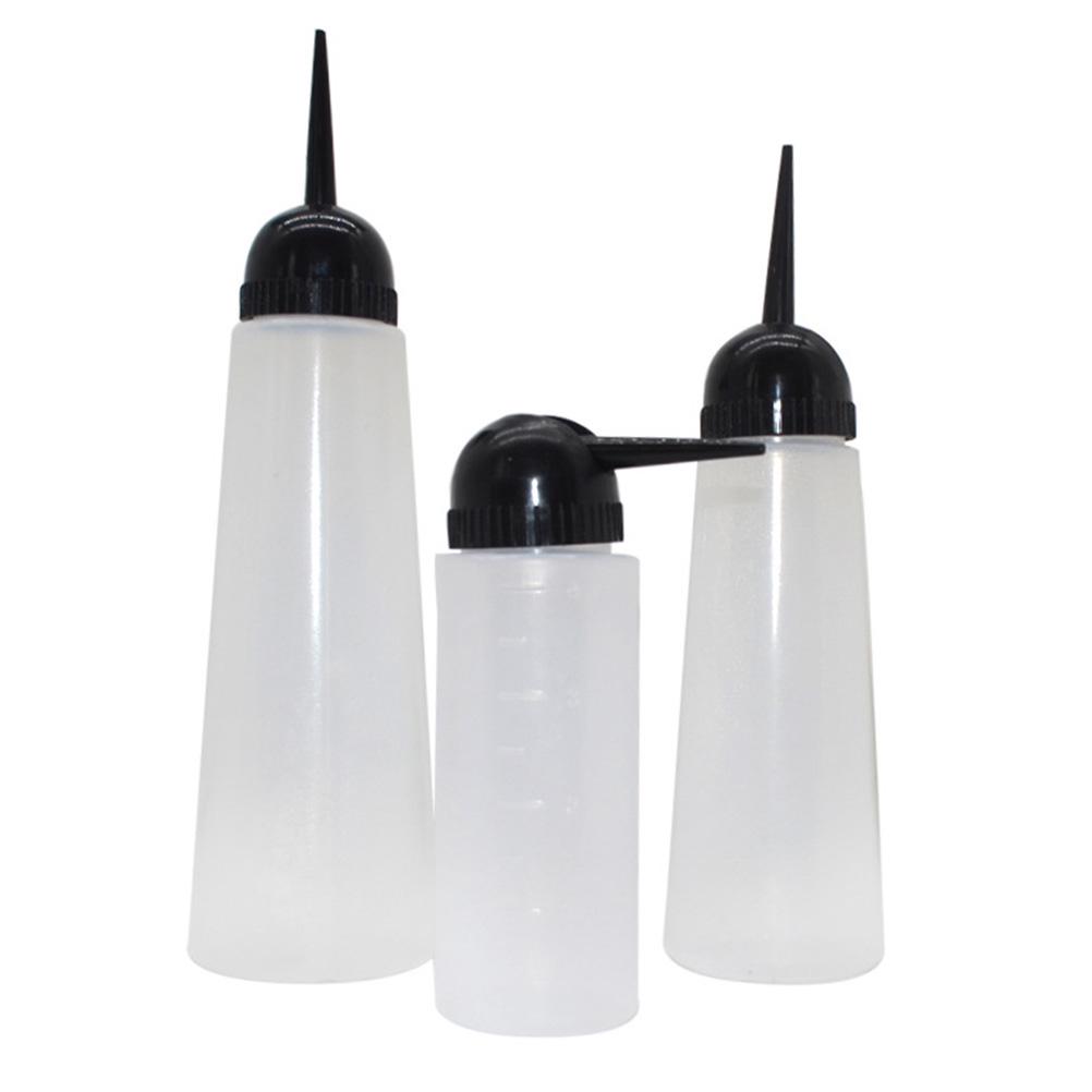 Buy 5pcs Hair Dye Bottles Refillable Oblique Tip Dye Container Color ...