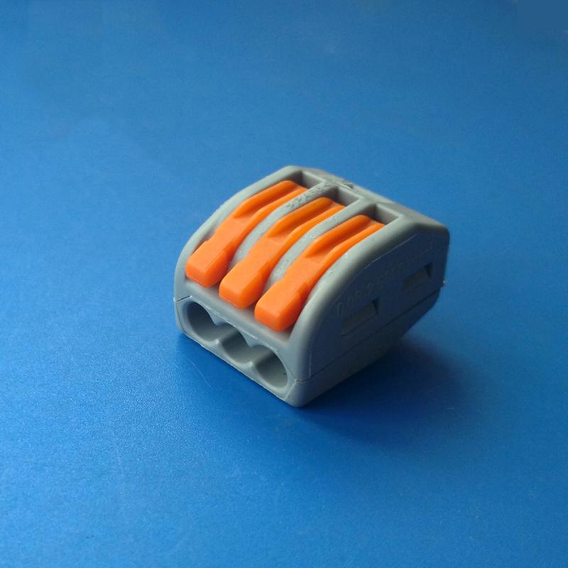 Buy 3 Way Reusable Spring Lever Terminal Block Electric Cable Connector ...