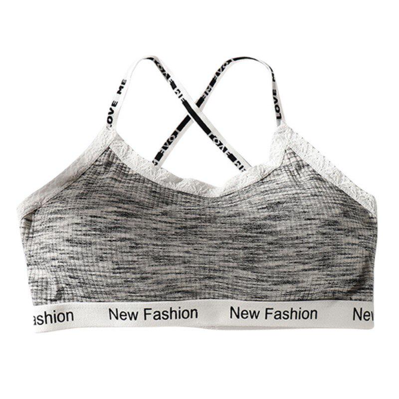 Buy Letter Print Sexy Bra Women One Piece Wireless Removable Padded Bra ...