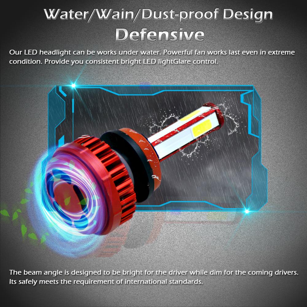 2pcs Car LED Headlight Kit HB4 H7 HB3 H4 9003 HB2 H11 300W 6000K Bright ...