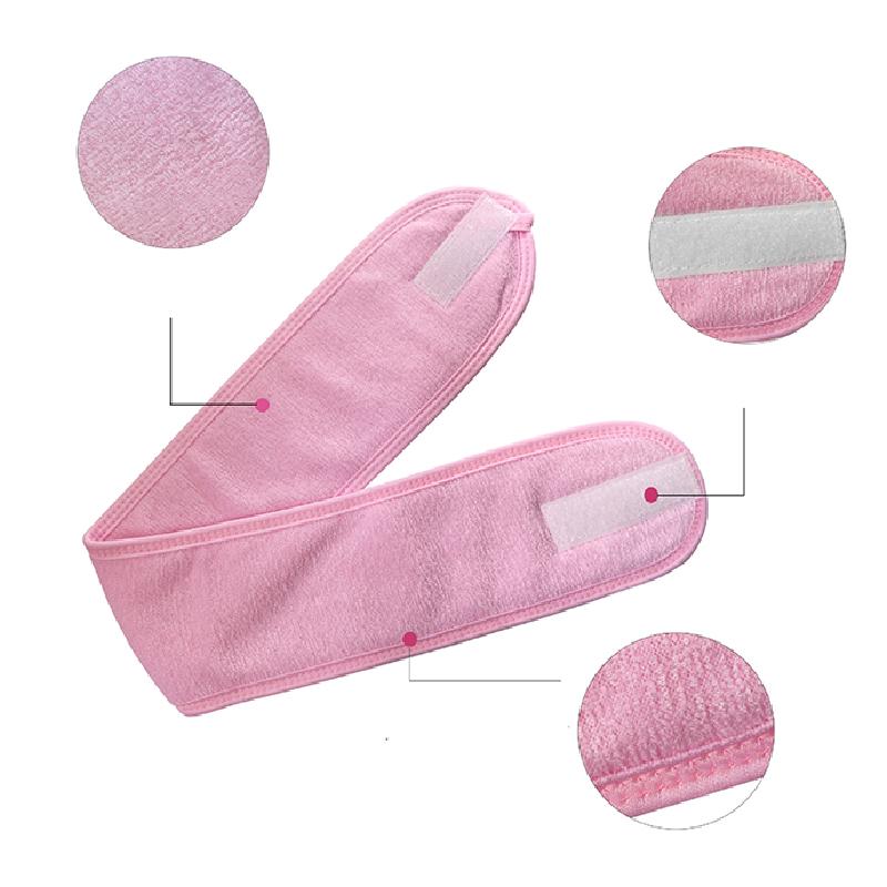 Buy Adjustable Facial Bathroom Velcro Band Hairband Makeup Head Band ...
