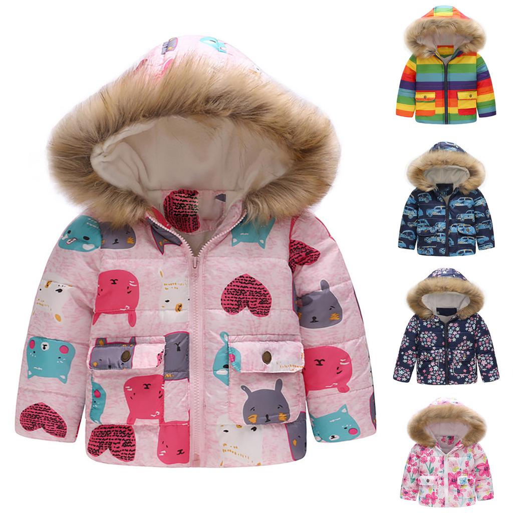 Buy Children's Padded Jacket Boys And Girls Fashion Print Cartoon Big ...
