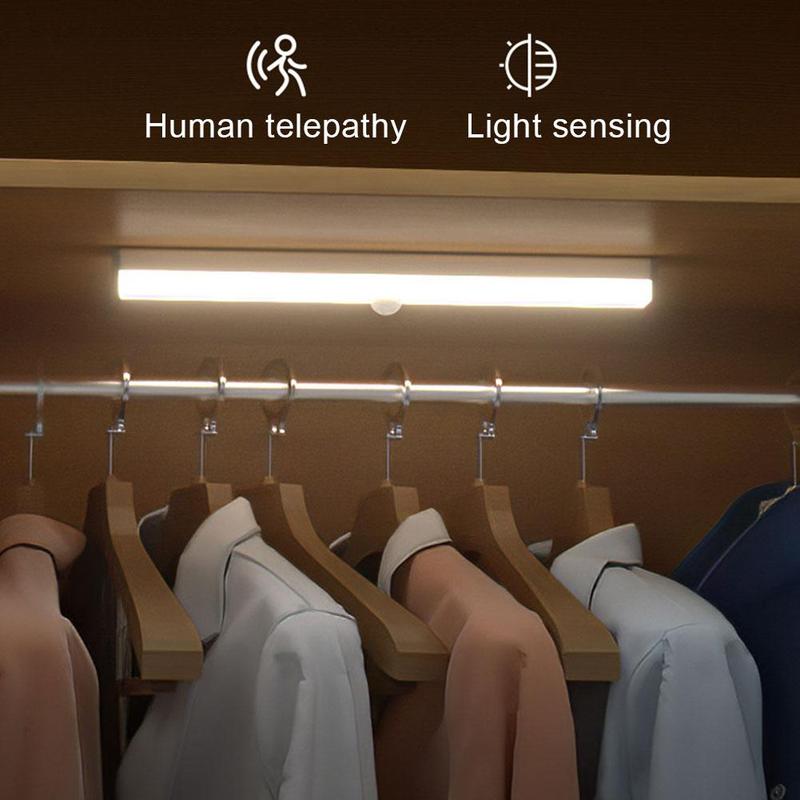 Cheap LED Closet Light PIR Motion Sensor USB Rechargeable Strip Lamp ...