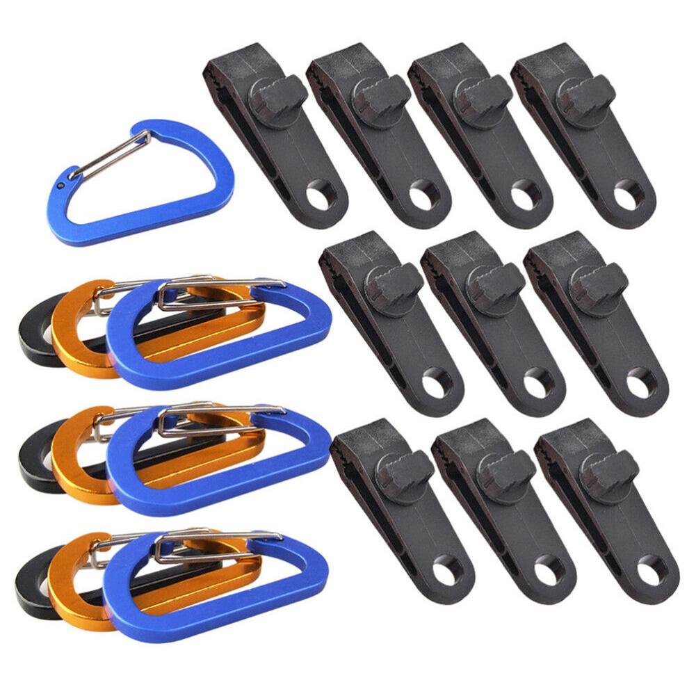 Buy 10pcs Heavy Duty Clips + 10pcs Buckle Grommet Tent Camping Awning ...