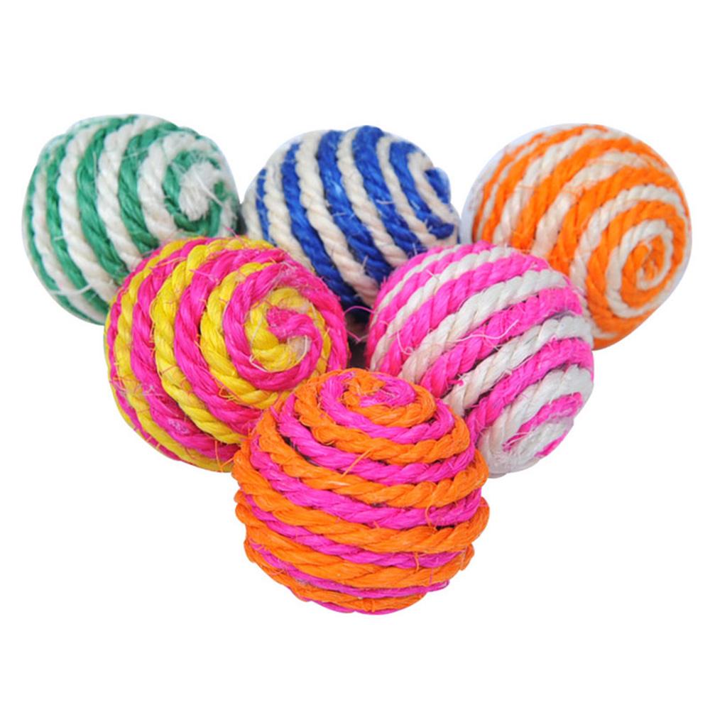 Buy 3PCS Sisal Balls Ropes Weave Cat Toys For Pets Dogs Interactive Toy ...
