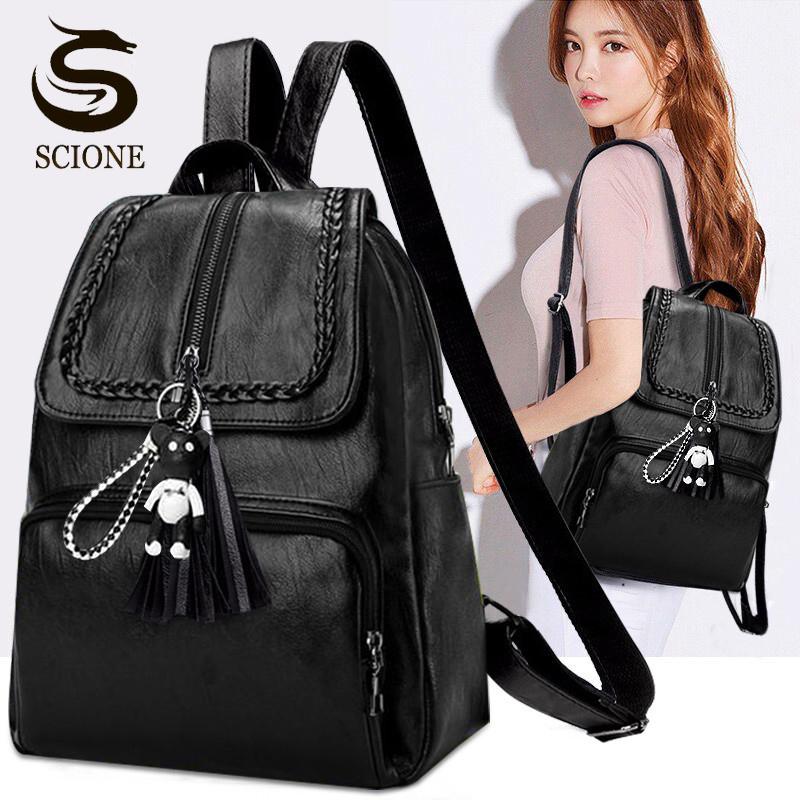 SCIONE Backpack Women Backpack 2019 Fashion Casual Wild Personality Pu ...