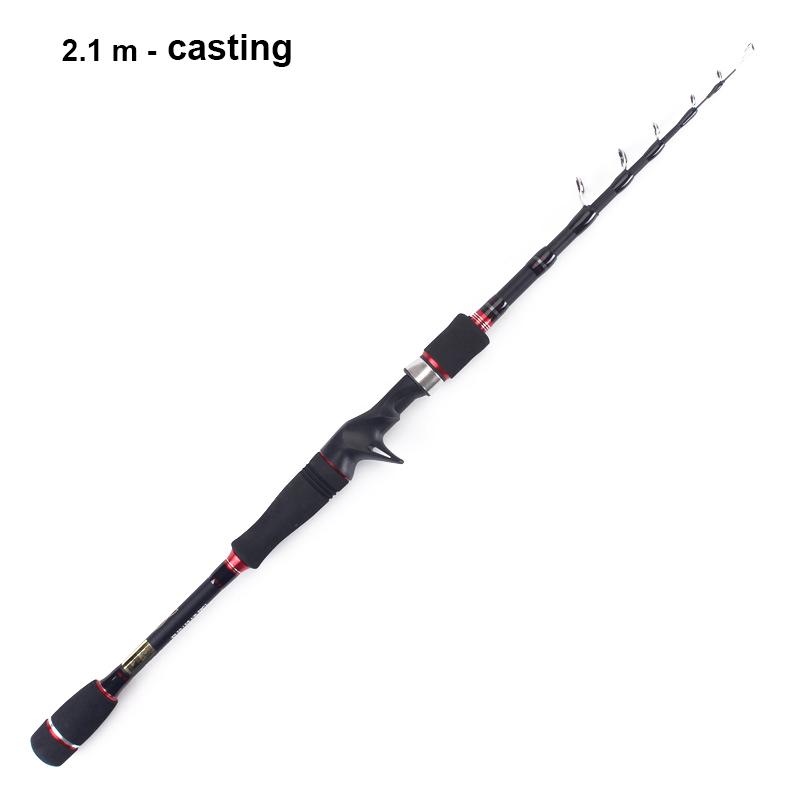 Buy 1.98M/2.1M/2.4M/2.7M Telescopic Lure Fishing Rod Spinning Casting ...