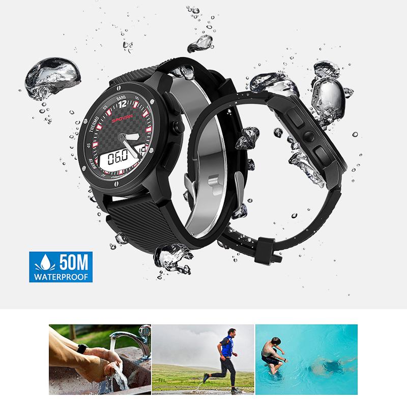 Buy SPOVAN GEMINI Double Display Watch With Compass/Waterproof/LED ...