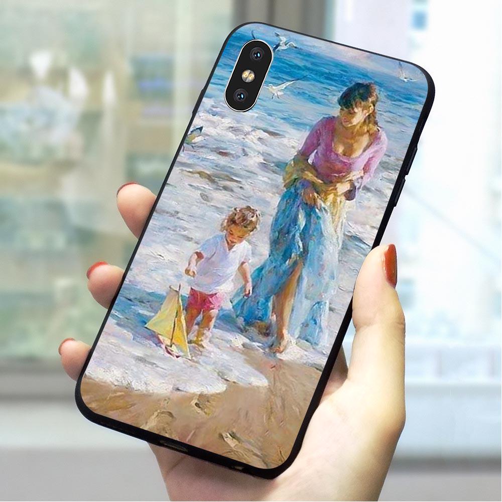 Buy Protective Girl Baby Women Mom Phone Case for iPhone 8 Plus X Xs XR ...