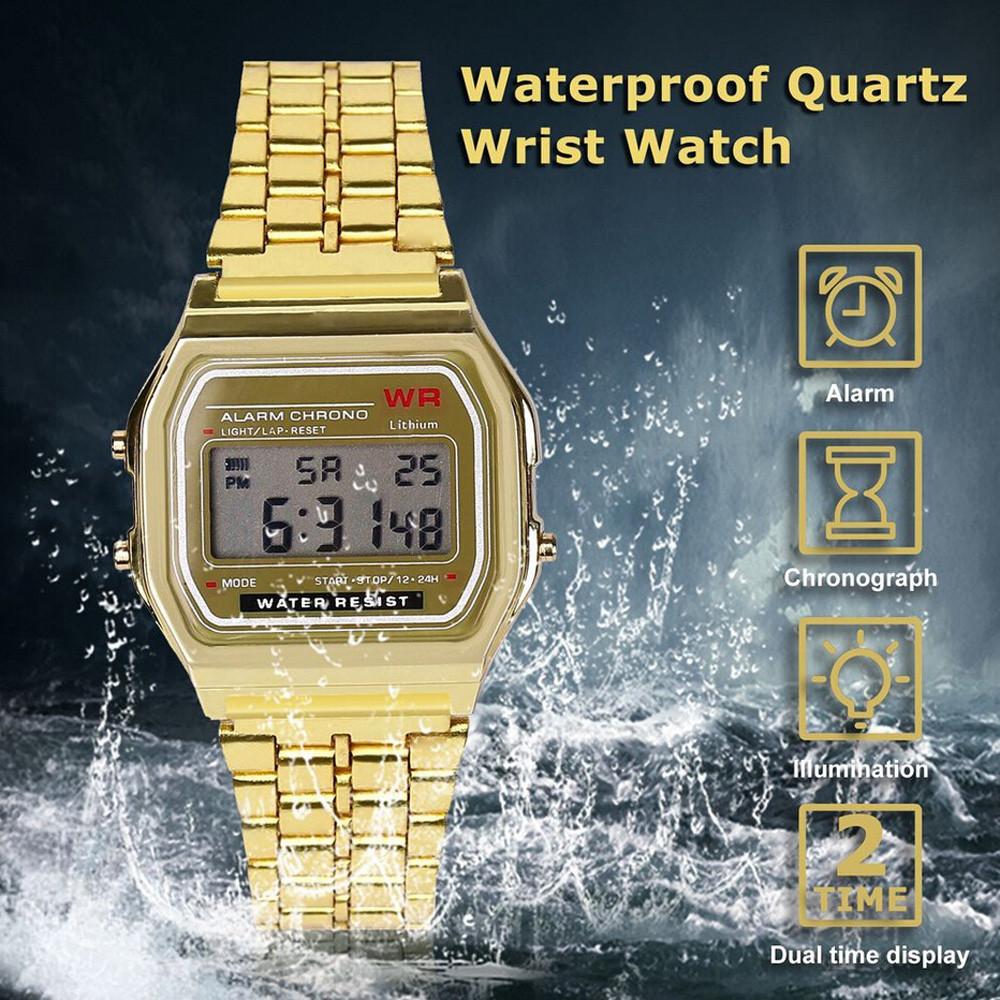 Buy Men's Digital Sports Watch Led Stainless Steel Watches Luminous ...