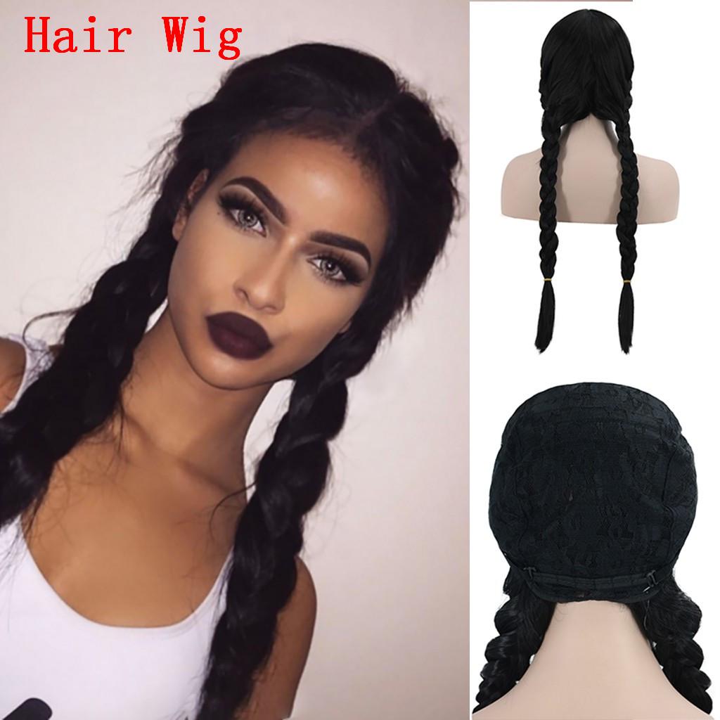 Sshop Synthetic Double Wig Long Straight Black Women Wigs uygun fiyatlı ...