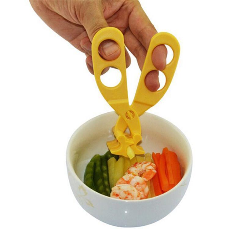 Buy Baby Multi-functional Food Scissors Baby Food Supplement Scissors ...