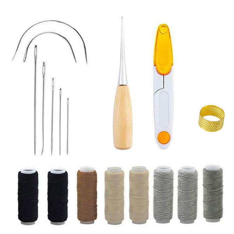 Cheap 1 Set Professional Leather Craft Tools with Groover Awl Waxed ...