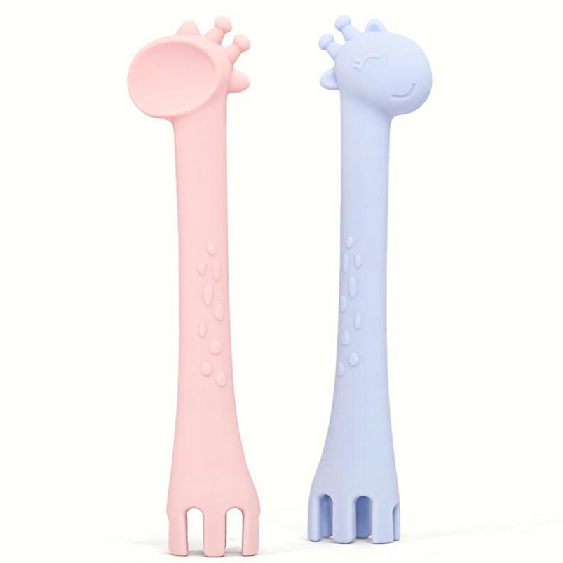 Buy Newborn Baby Training Spoon Giraffe Shape Tableware Utensils 1Pc ...