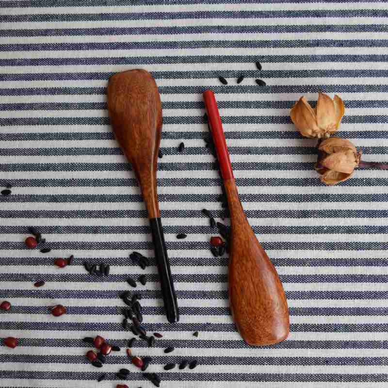 Cheap Wooden Spoon Small Flat Spatula Spoon Wrapping Thread Dessert ...