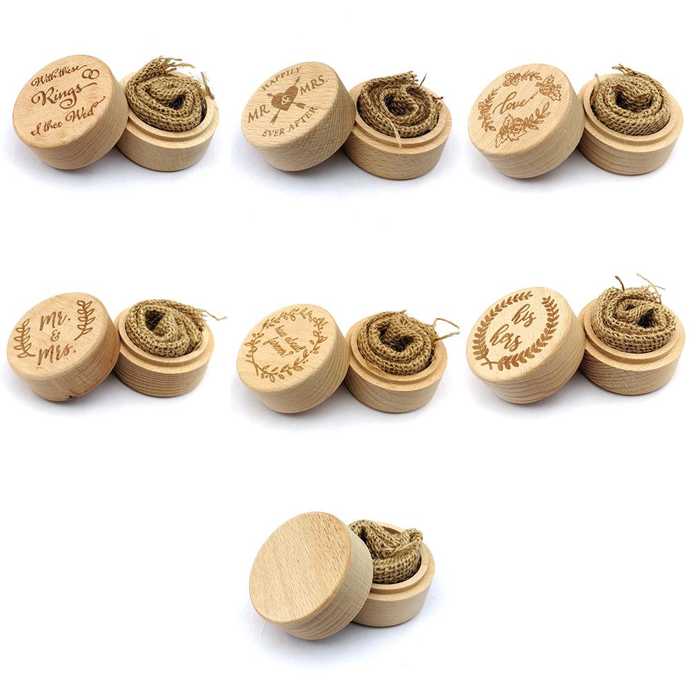 Buy Rustic Ring Ring Wedding Ring Ring Recorder Engraved Round Wood ...