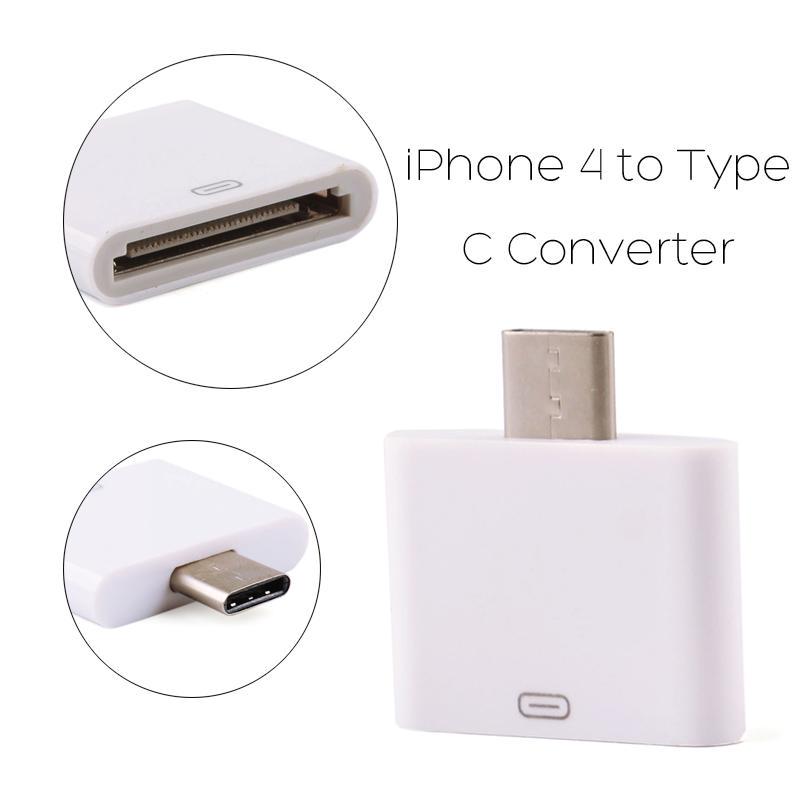Buy USB 3.1 Type C To 30 Pin Female Adapter Converter for iPhone 4/4S5 ...