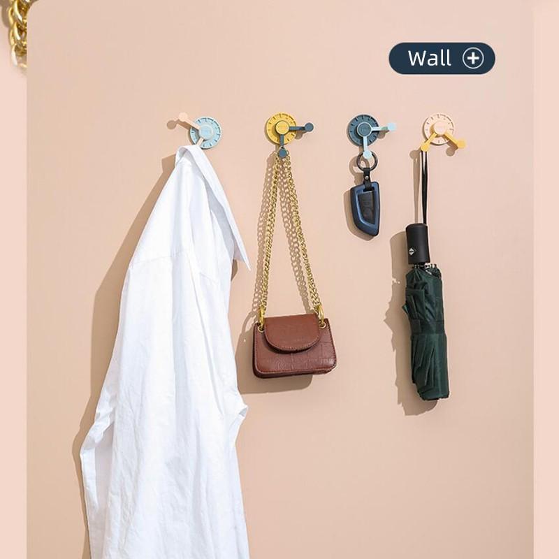 Cheap 4PCS Hook Punch Free 360 Rotating Clock Hook Creativity Clock ...