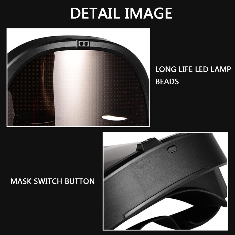 Buy Halloween LED Shining Mask APP Editing Variable Gestures Face ...