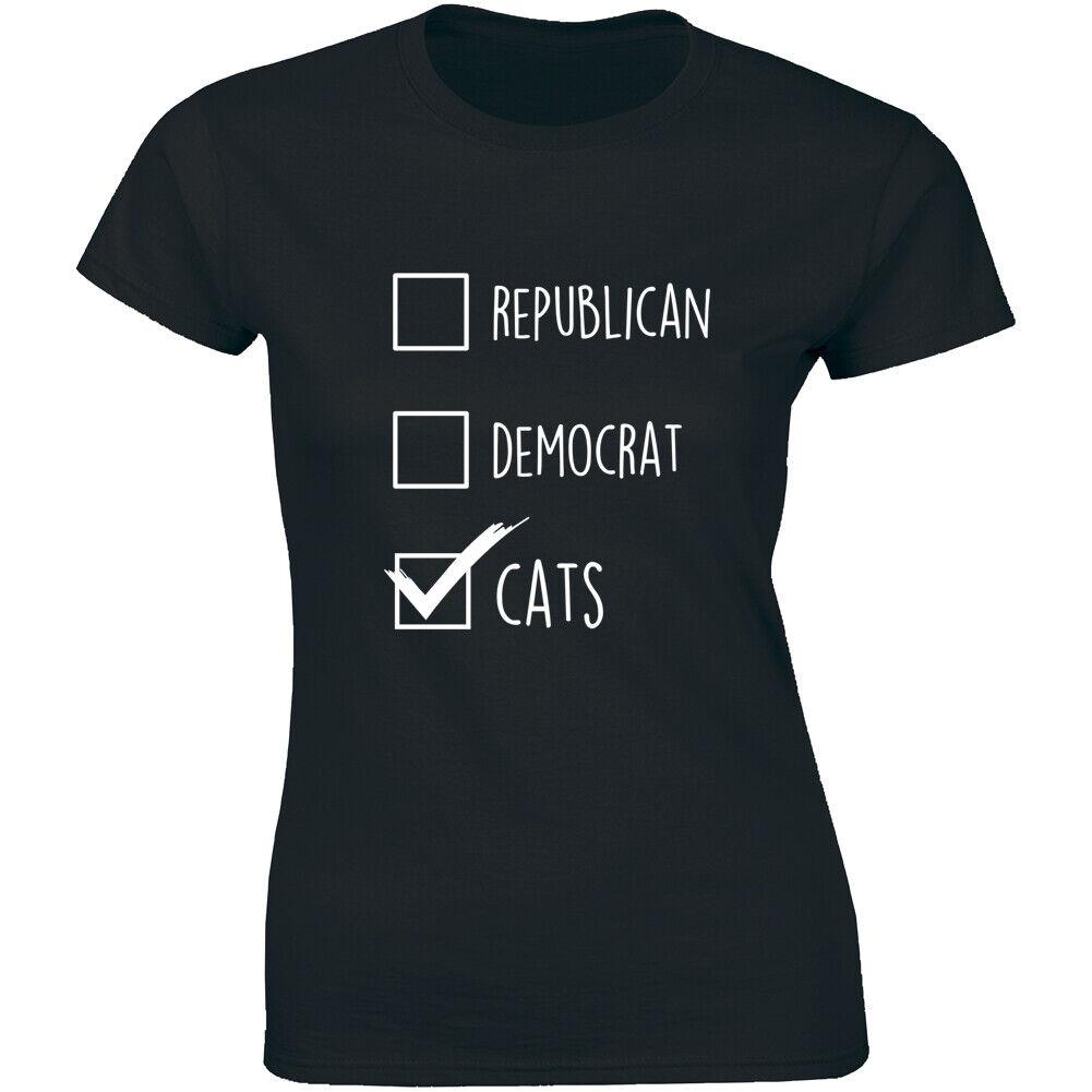 Buy Republican Democrat Cats Funny Political Pet Lover Shirt Tee Men ...