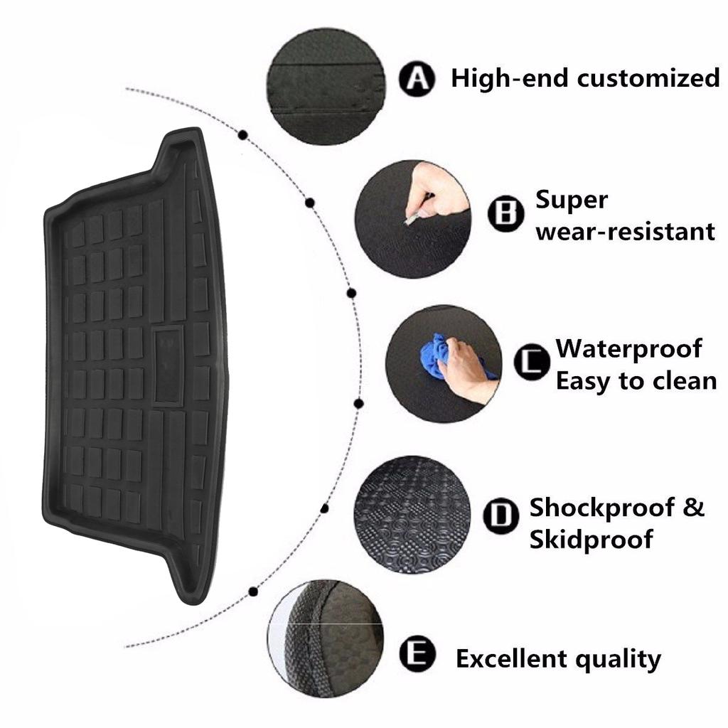 Buy For VW Golf 6 GTI Rear Trunk Boot Liner Cargo Mat Luggage Tray ...