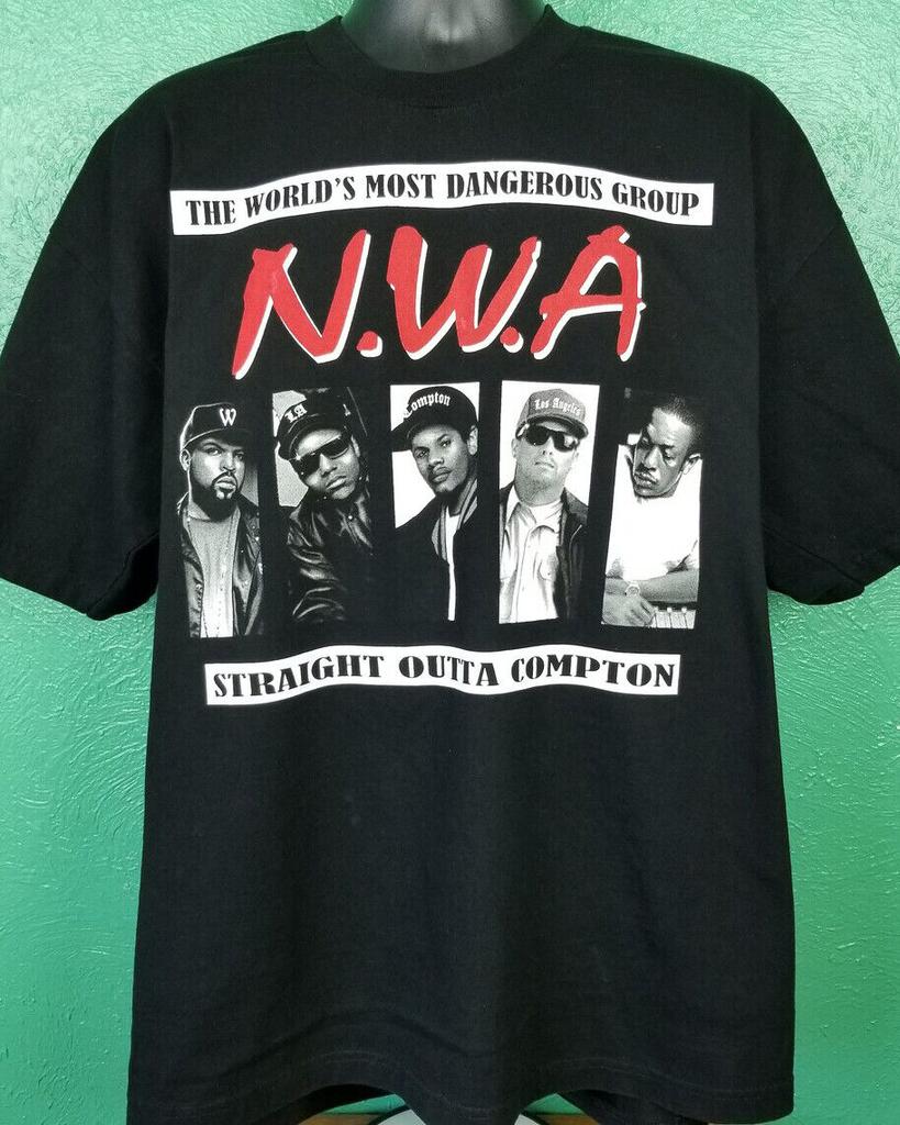 Buy Nwa Straight Outta Compton Dre Eazy E Ice Leisure Men Tee Soft ...