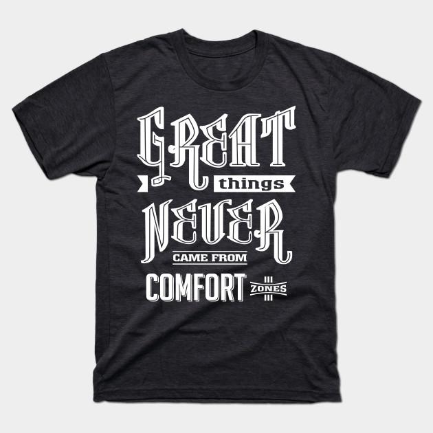 Buy Men Premium Cotton Harajuku T Shirt Comfort Zones Motivational ...