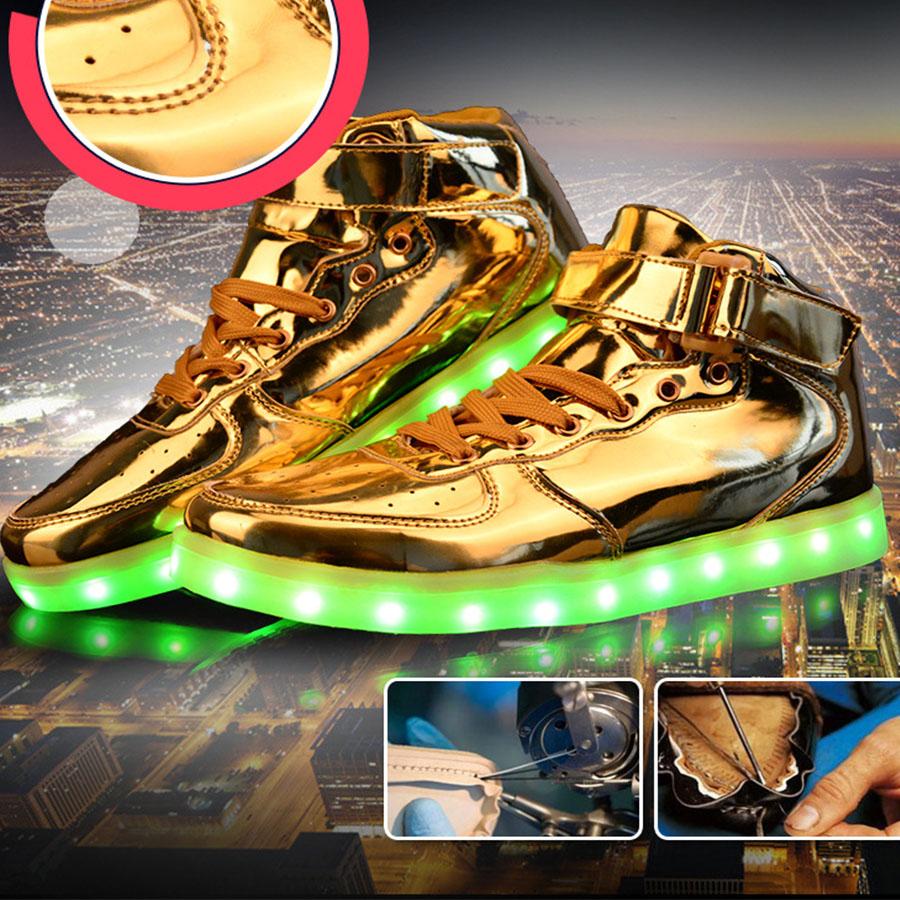 Buy Luminous Shoes Men Women LED Lights USB Charge Glowing Shoes at ...