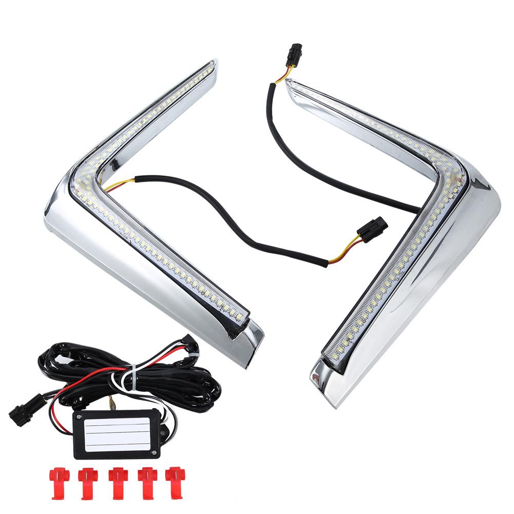 Buy 1 Pair Waterproof Car Daytime Running Light 2-Color DRL LED Daylight for Subaru XV 16-17 at ...