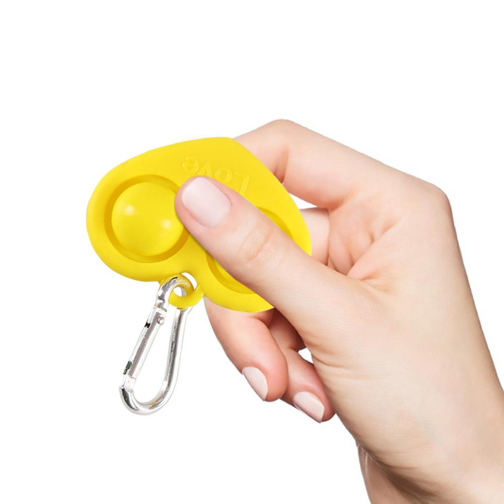 Mini Heart Shaped Bubble Keychain Pressing Antistress Finger Toy ...