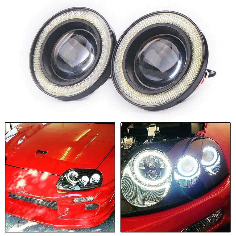 Satın alın Halo Ring Angel Eyes Fog Light Hawkeye LED Projector | Joom