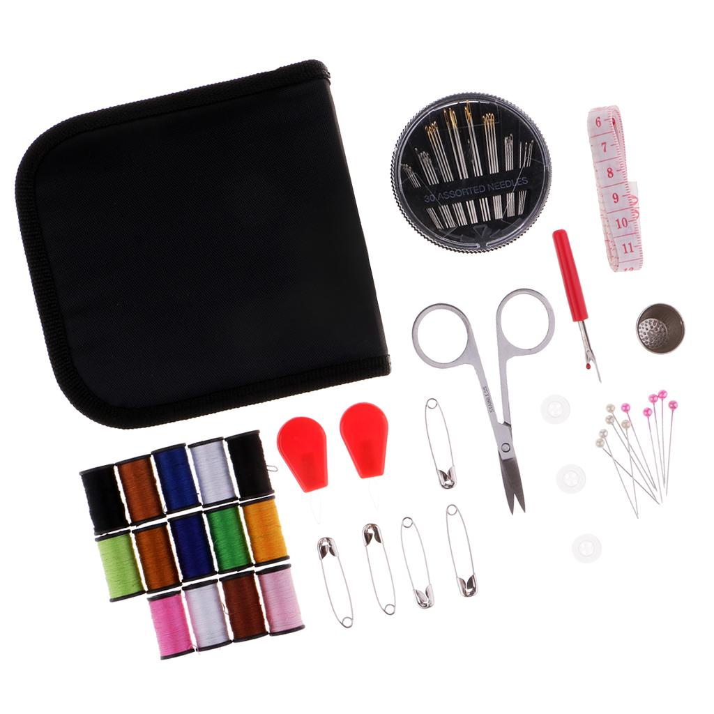 Buy Mini Beginner Sewing Kit Case Set Supplies Adults Home Travel ...